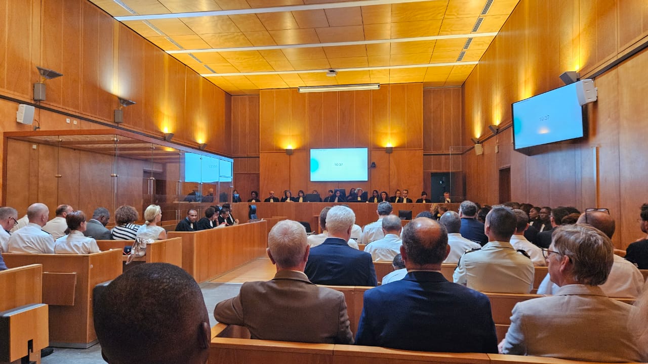 Aline Olié, présidente du tribunal judiciaire et Yann Le Bris, procureur de la République ...